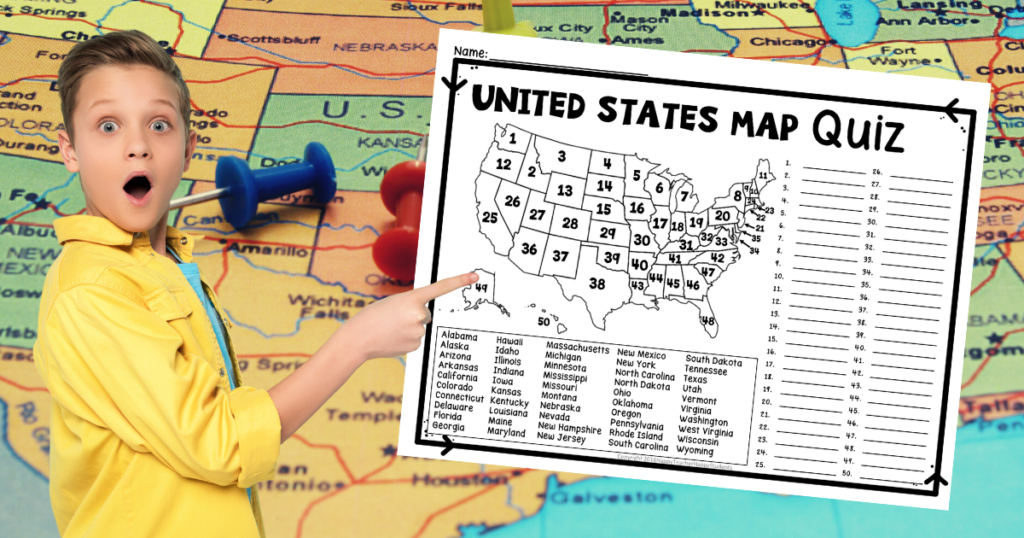 Challenging Young Minds: United States Map Quiz for Kids - Happy ...