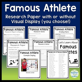 Famous Athlete Research Project | May Use as Olympics Activity ...