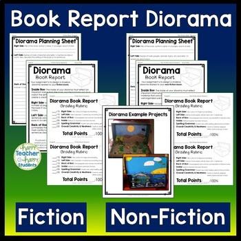 Shoe Box Diorama Book Report Template: Perfect for Fiction or Non ...