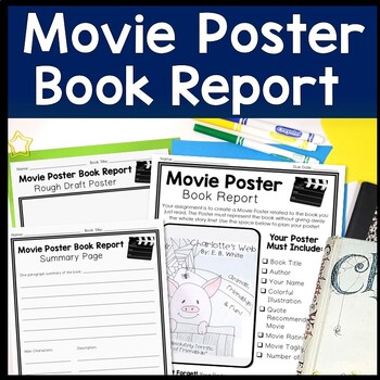 Movie Poster Book Report Template | Make Movie Poster for Fiction or ...