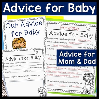 Our Advice for Baby | Fun Maternity Leave Activity | Teacher Baby ...