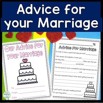 Student Advice for Marriage, Wedding Advice Book, My Teacher is Getting ...