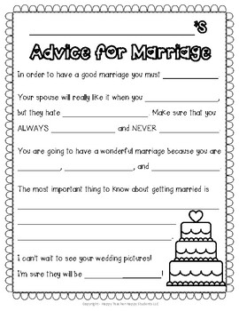 Student Advice for Marriage, Wedding Advice Book, My Teacher is Getting ...